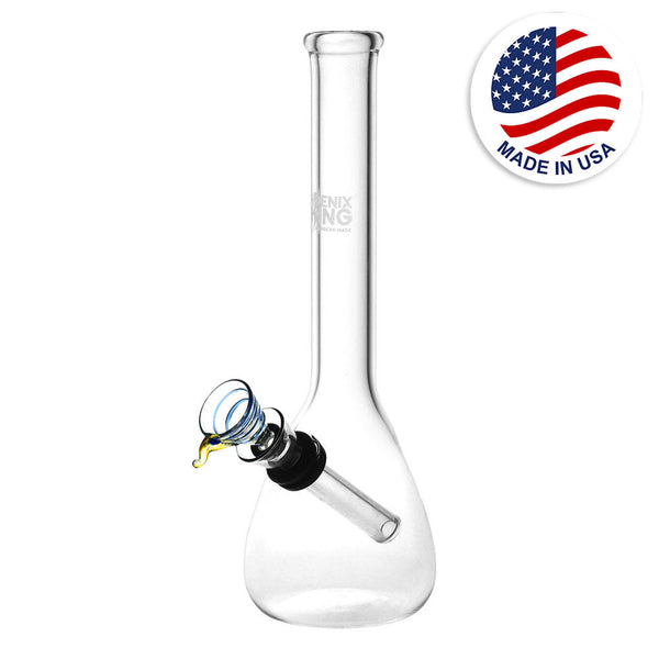 American Made Round Beaker Bong | 8.25" Classic Glass Water Pipe ...