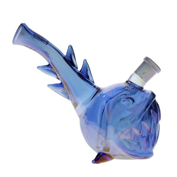 Angler Fish Bong | Iridescent Cool Glass Fish Rig - World of Bongs