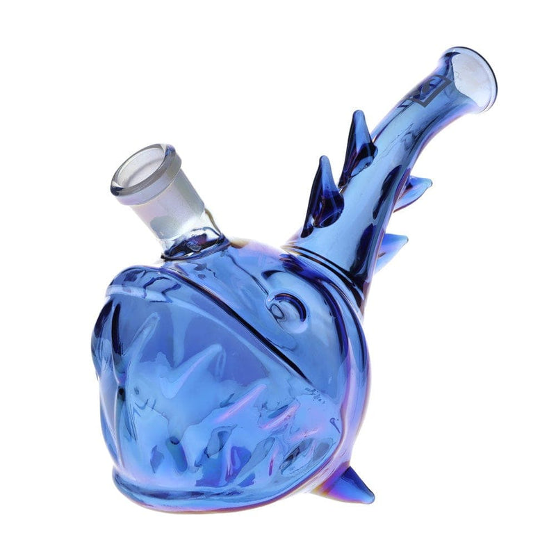 Angler Fish Bong | Iridescent Cool Glass Fish Rig - World of Bongs