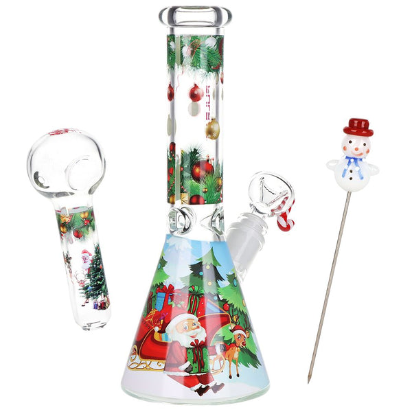 Ho-Ho-Holiday Glass Bong & Pipe Set | Christmas Smoking Kit - World of ...