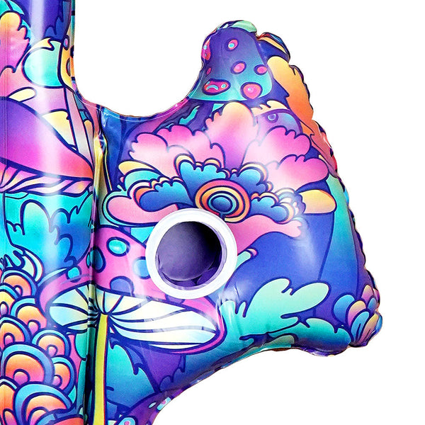 6ft Inflatable Bong Pool Float - Neon Shrooms - World of Bongs