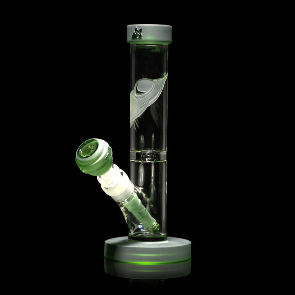 Spaceship X Straight Tube Bong 9” Thick Glass | Milky Way Glass - World ...