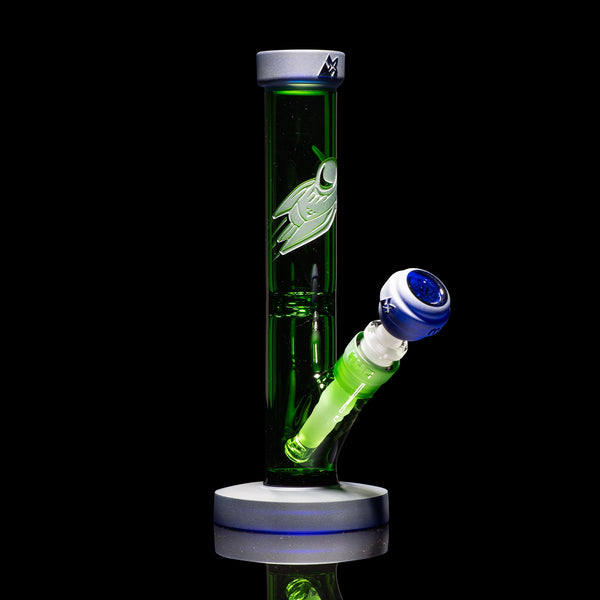 Spaceship X Straight Tube Bong 9” Thick Glass | Milky Way Glass - World ...