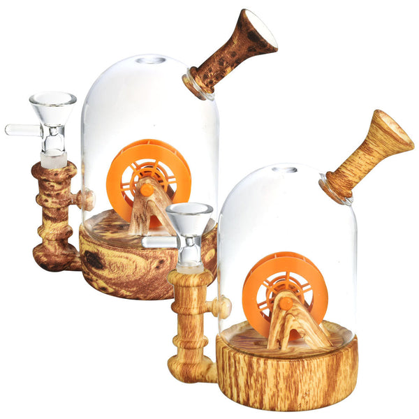 Waterwheel Bell Jar Mini Bong – 6" Silicone & Glass - World of Bongs