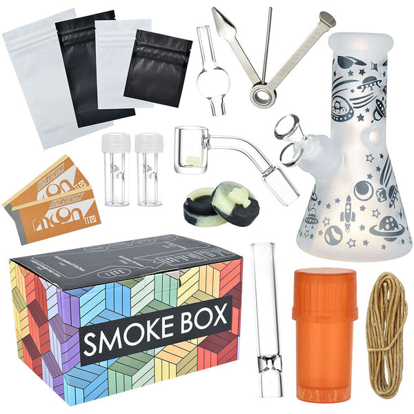 Smoke Box Water Pipe & Smoking Kit – 7.75" Beaker with Accessories ...