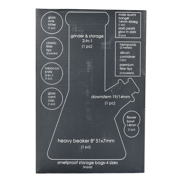 Smoke Box Water Pipe & Smoking Kit – 7.75" Beaker with Accessories ...