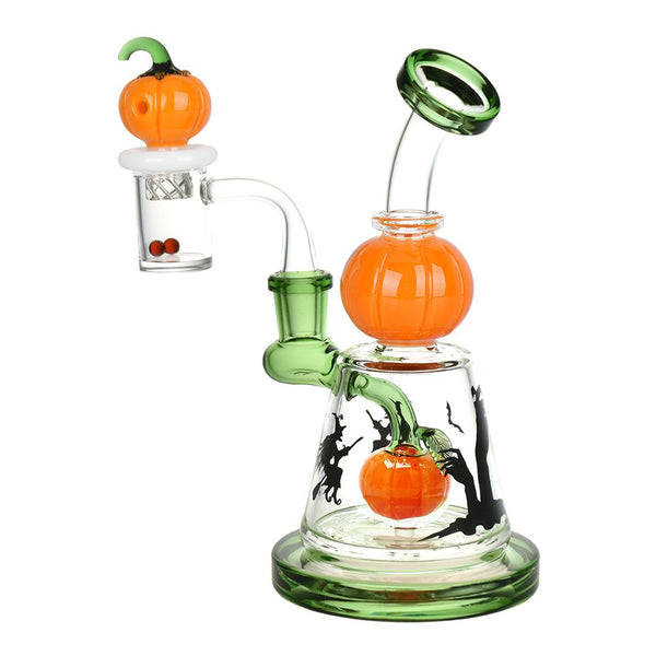 Halloween Ball Glass Dab Rig Set - 7 IN - World of Bongs