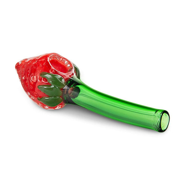 Strawberry Glass Pipe - 5 IN | Fruits Smoking Pipe - World of Bongs