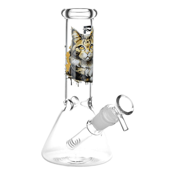 Majestic Cat Glass Bong - 8 IN | Cat Themed Bong - World of Bongs