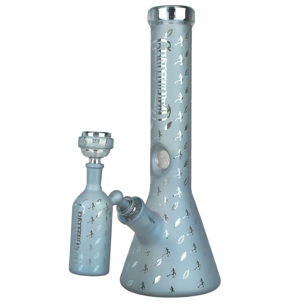 Grateful Dead x Pulsar Bolts & Skellies Beaker Bong | World of Bongs