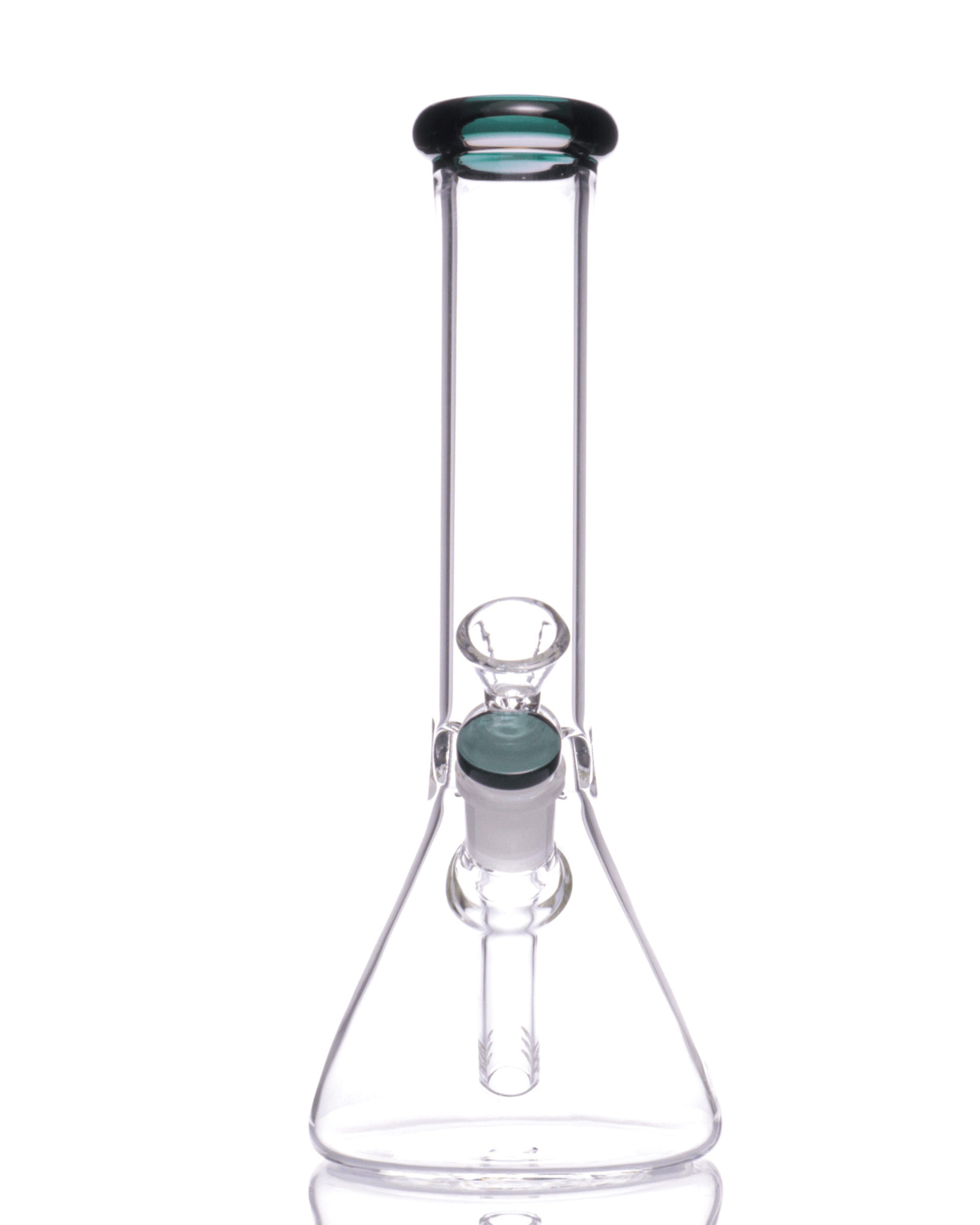 10" Color Accented Beaker Bong | Classic Large Water Pipe - World of Bongs