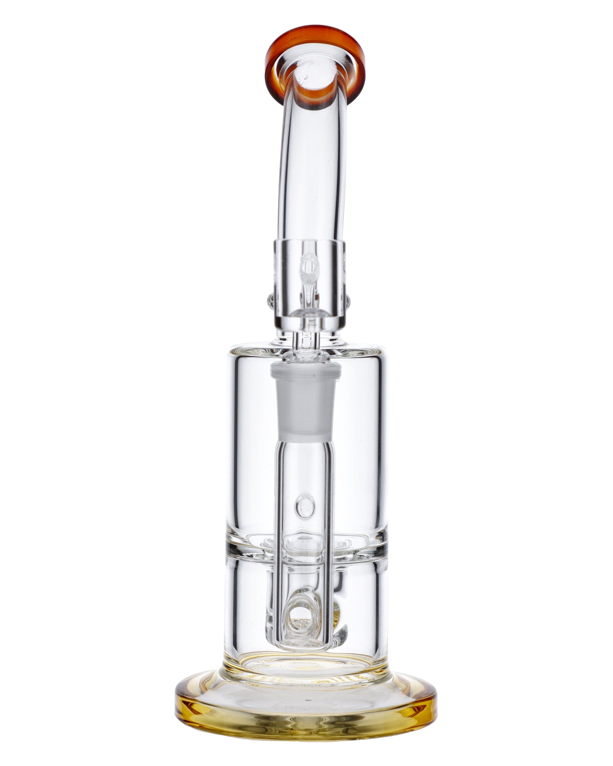 8" Yellow Bubbler Dab Rig | Stylish Dabbing Experience - World of Bongs