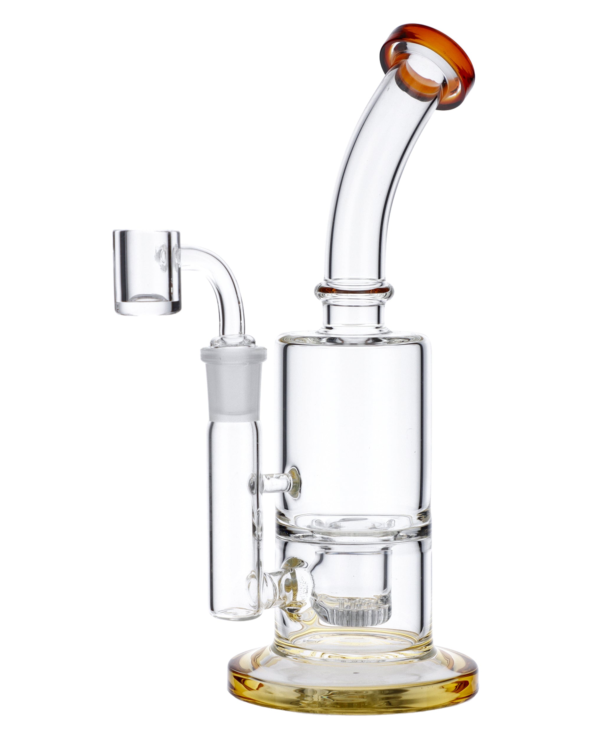 8" Yellow Bubbler Dab Rig | Stylish Dabbing Experience - World of Bongs