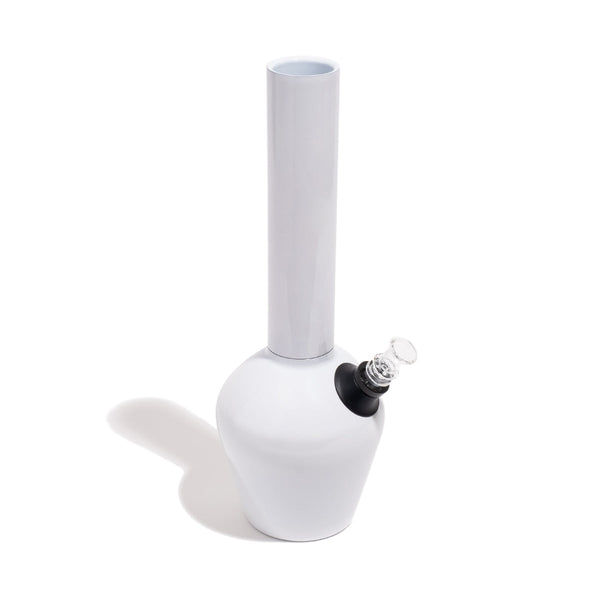 Gloss White Water Pipe - Chill Steel Pipes - World of Bongs