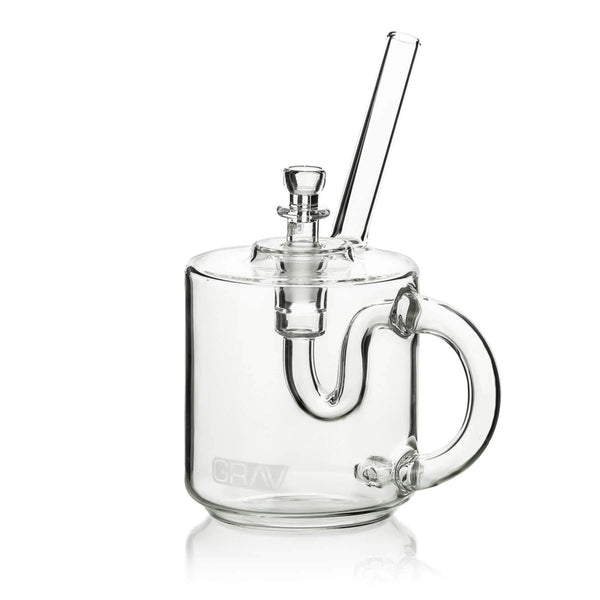 7" Clear Coffee Mug Bubbler | Unique Smoking Accessory - World of Bongs