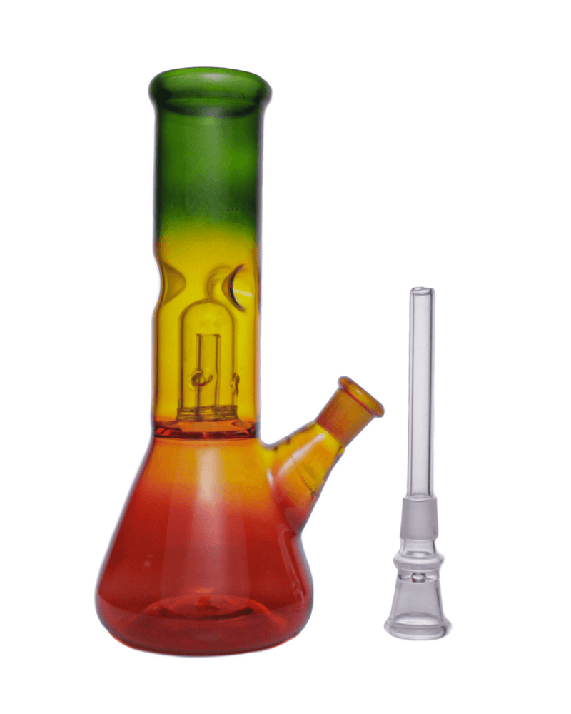 Rasta Mini Beaker Bong | World of Bongs Online Smoke Shop