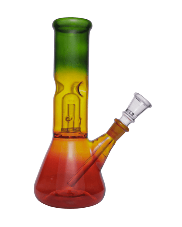 Rasta Mini Beaker Bong | World of Bongs Online Smoke Shop